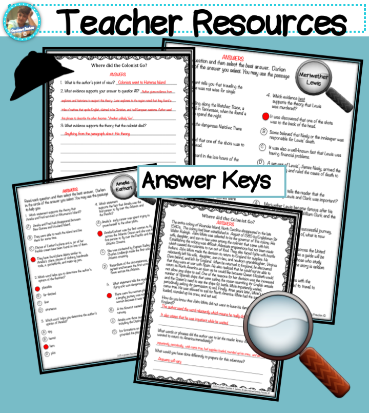 History Mysteries: Nonfiction Reading Comprehension and Finding ...