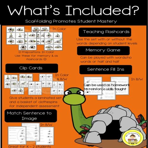 Prepositions and Positional Concepts Dinosaur Themed | Made By Teachers