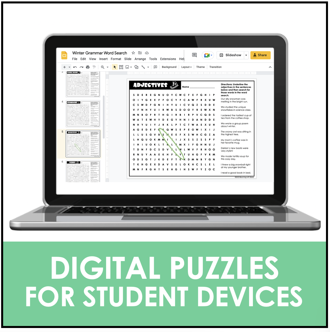 Winter Grammar Activity Word Searches | Made By Teachers