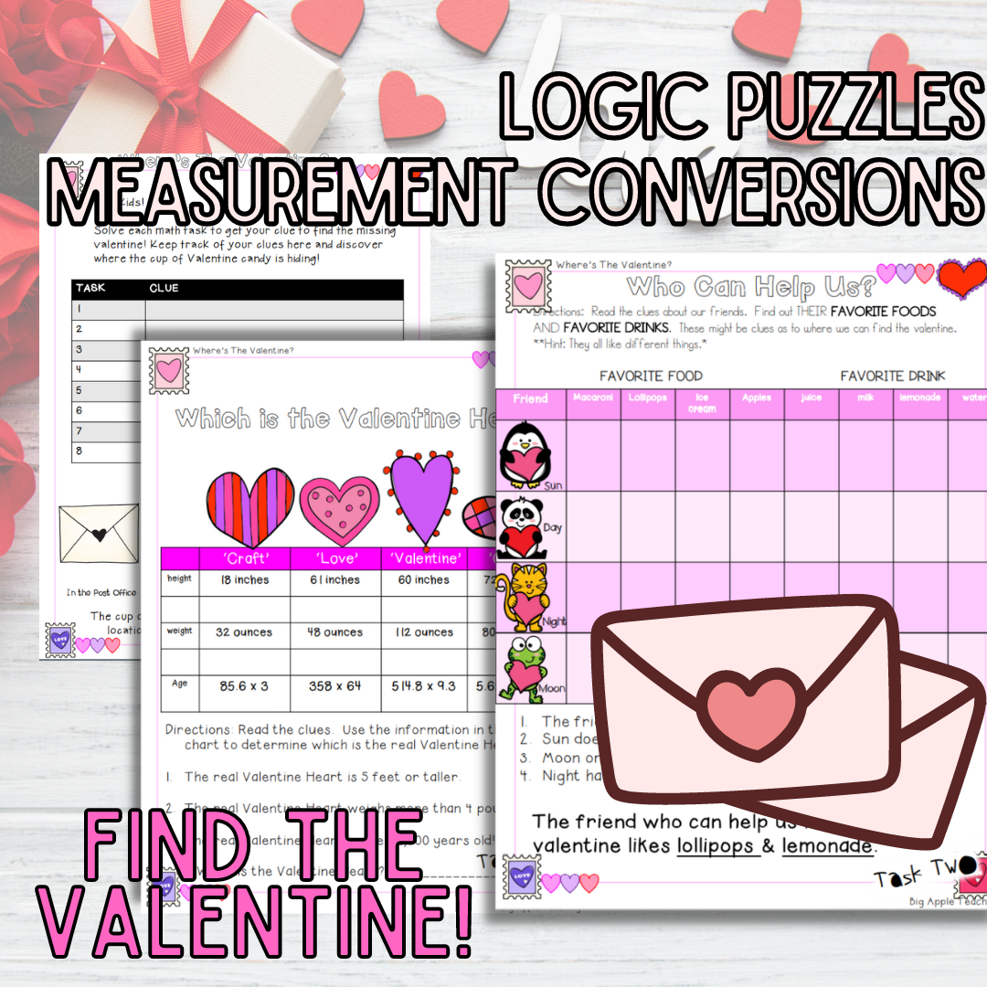 Valentine's Day Math Mystery - Find the Valentine | Made By Teachers