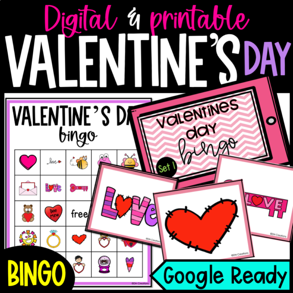 Valentines Day Bingo Game l Valentines Activity l February Games | Made ...