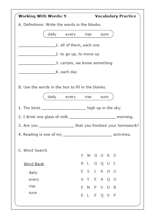 i Ready Vocabulary Kindergarten worksheets | Made By Teachers