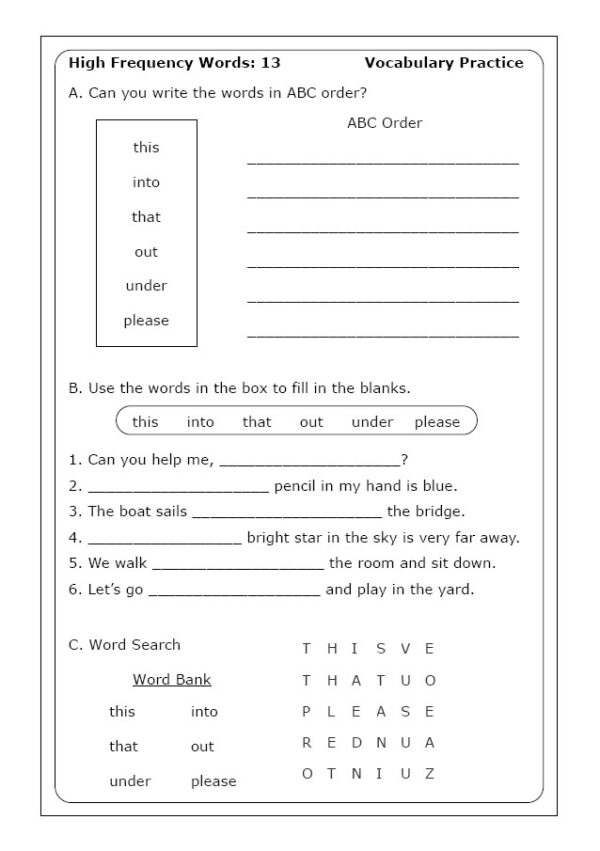i Ready Vocabulary Kindergarten worksheets | Made By Teachers