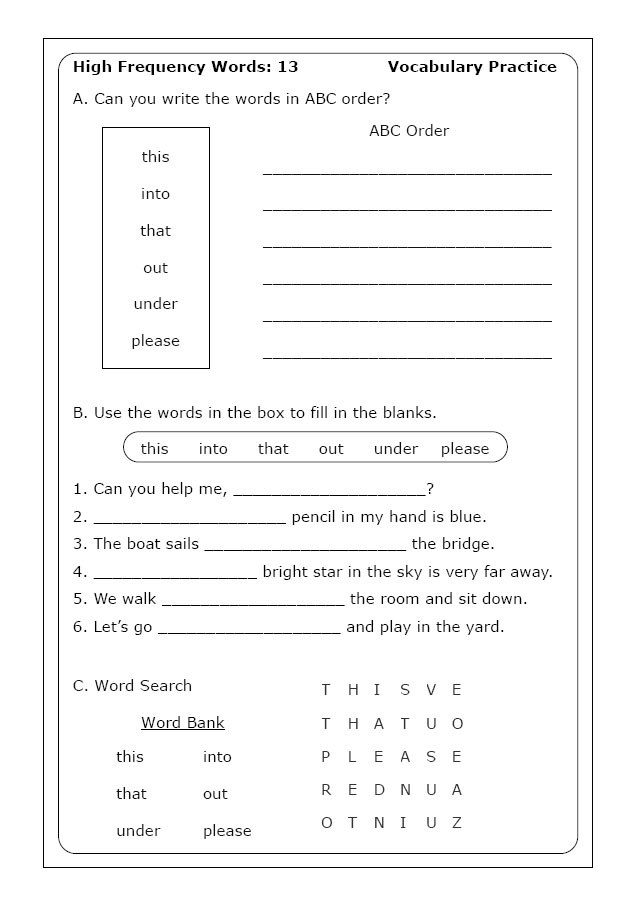 i Ready Vocabulary Kindergarten worksheets | Made By Teachers