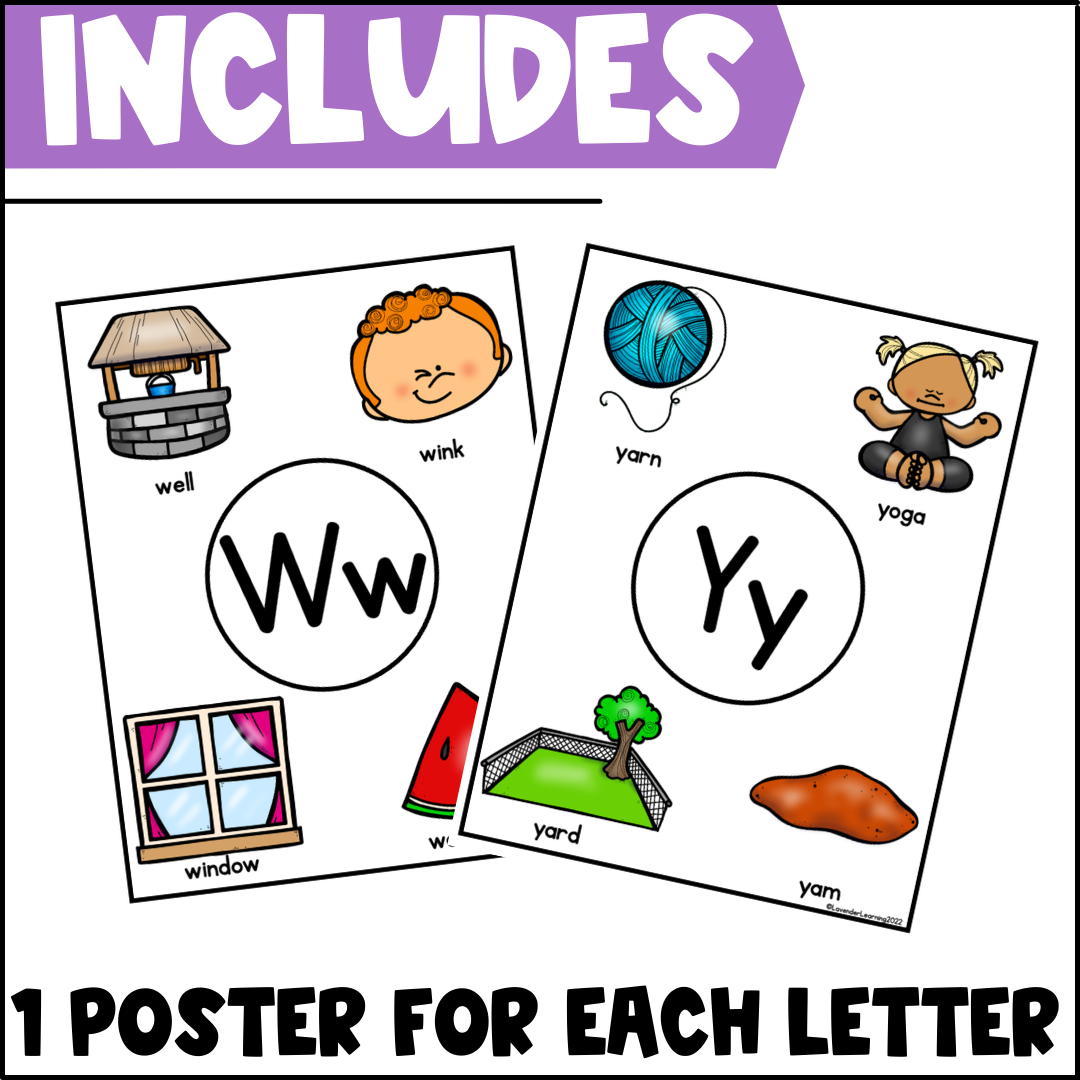Alphabet Letter Posters for Early Elementary - Alphabet Posters ...