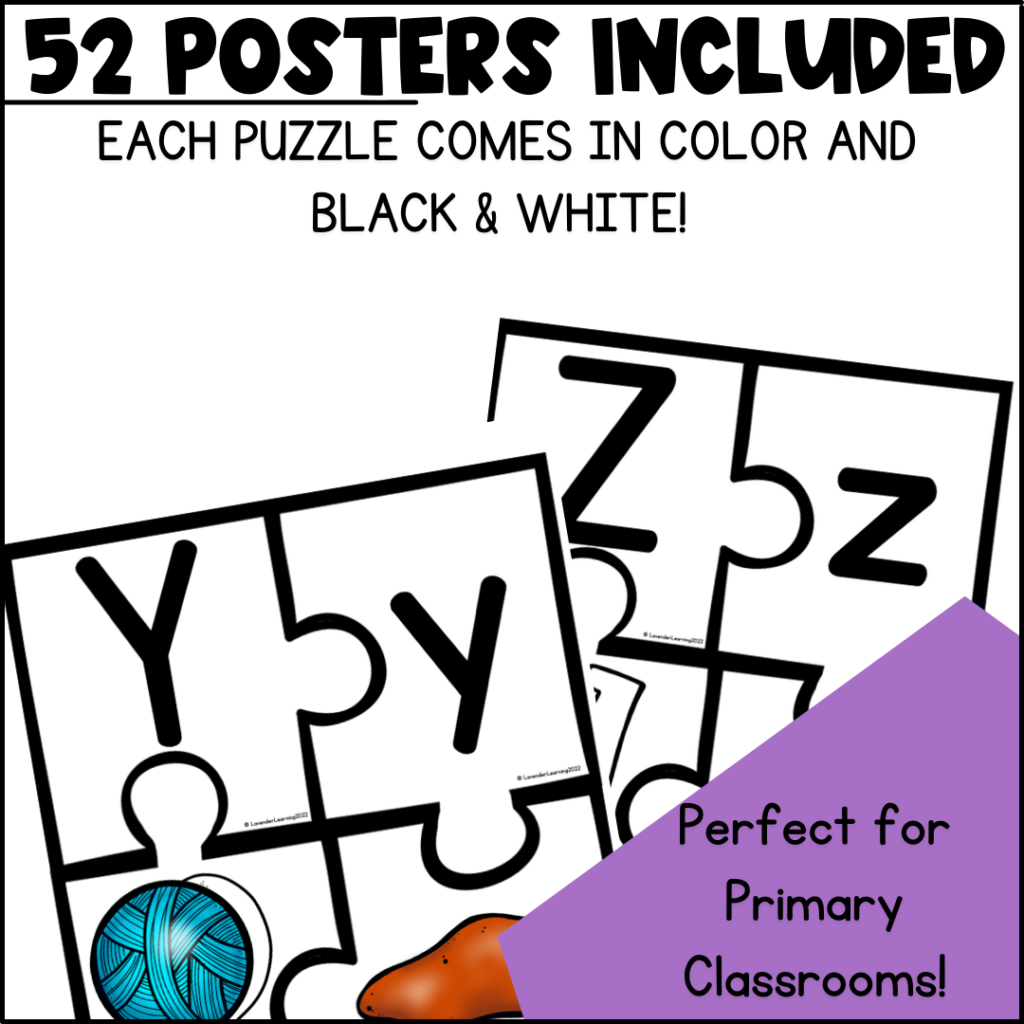 Alphabet Letter Puzzles for Preschool, Pre-K, Kindergarten - Alphabet ...