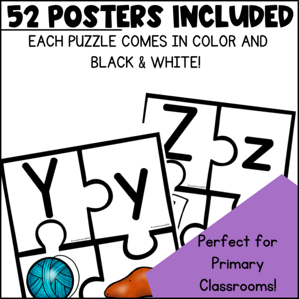 Alphabet Letter Puzzles for Preschool, Pre-K, Kindergarten - Alphabet ...