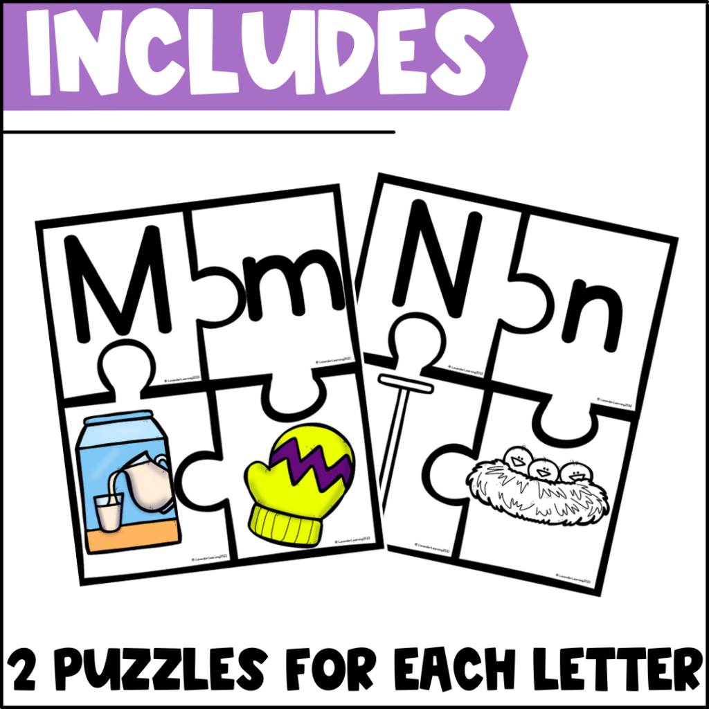 Alphabet Letter Puzzles for Preschool, Pre-K, Kindergarten - Alphabet ...