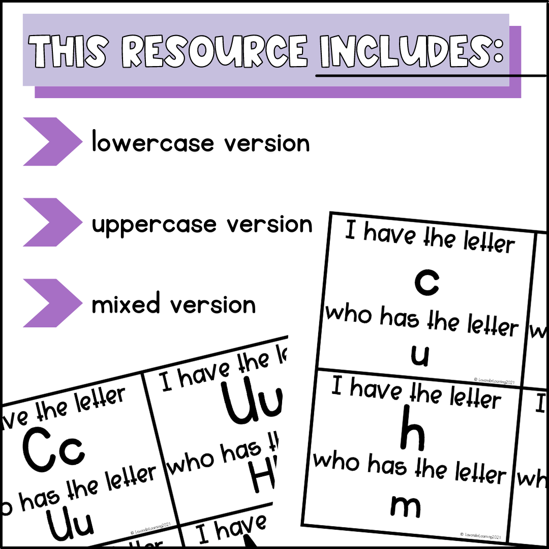 Alphabet I Have, Who Has Game - Letter Recognition Practice Game | Made ...