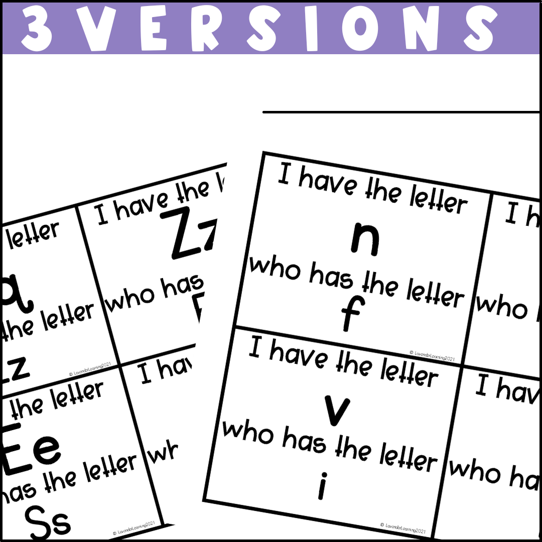 Alphabet I Have, Who Has Game - Letter Recognition Practice Game | Made ...