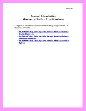 Halloween Color by Code: Surface Area and Volume: Practice Formulas 3 ...