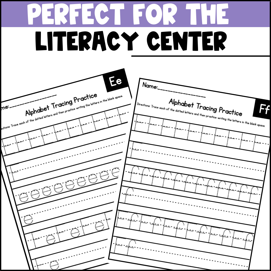 Alphabet Letter Tracing Practice for Early Elementary - Letter Tracing ...