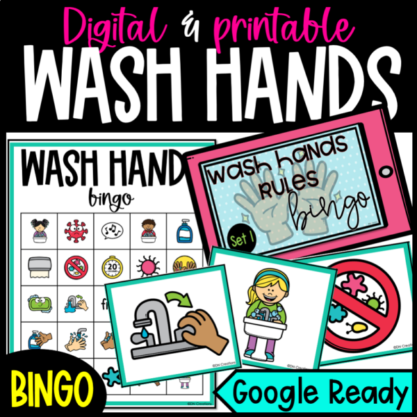 Wash Hands Bingo Game l Hand Washing Rules Activity l Lesson on Good ...