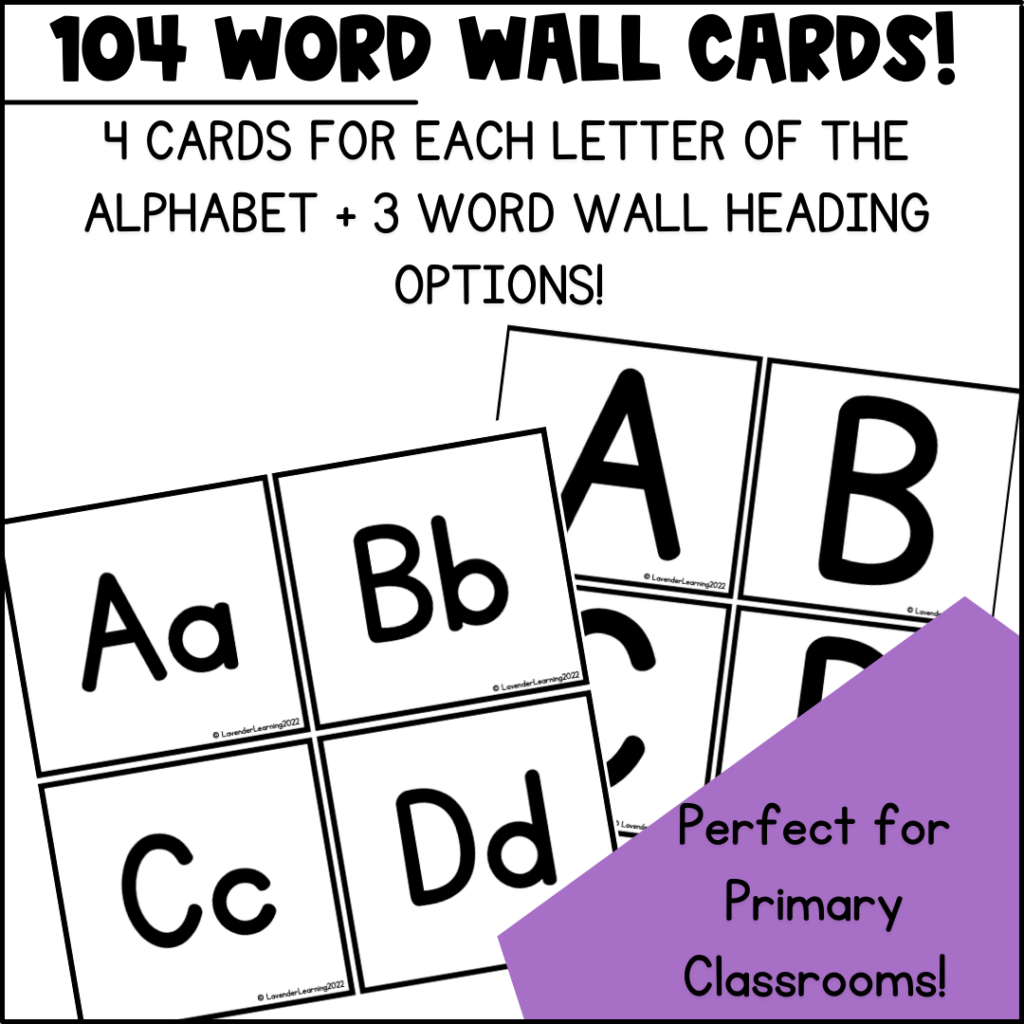Alphabet Letter Sounds Word Wall Cards w/ Pictures for Preschool ...