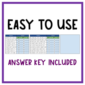 Multiplying Polynomials by Monomials Activity Digital Pixel Art Mystery ...