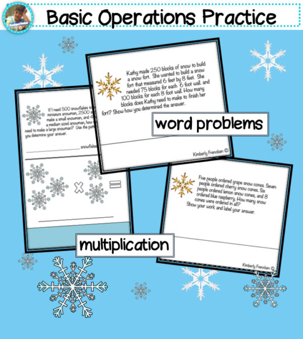 Snow Themed Non-Fiction Reading Comprehension Passages and Daily Skills ...