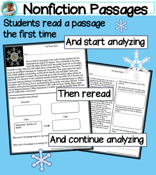 Every Snowflake is Different- Informational Text Reading Comprehension ...