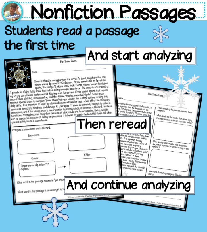 Every Snowflake is Different- Informational Text Reading Comprehension ...