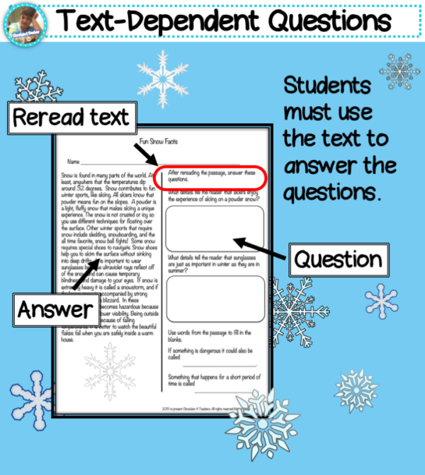 Every Snowflake is Different- Informational Text Reading Comprehension ...
