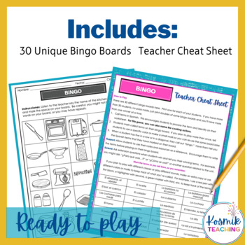 Spanish Cooking Vocabulary BINGO Activity | Made By Teachers