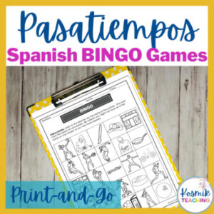 Spanish Pasatiempos and Hobbies Vocabulary BINGO Activity | Made By ...