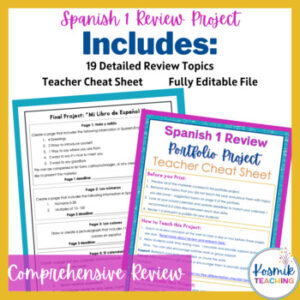 Spanish 1 Review Portfolio Project | Made By Teachers