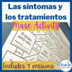 Spanish Symptoms and Treatments Vocabulary Independent Practice - Maze ...