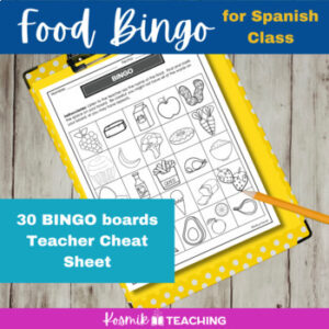 La Comida Spanish Food Vocabulary Bingo Activity | Made By Teachers
