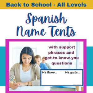 Back to School Spanish Name Tent | Made By Teachers