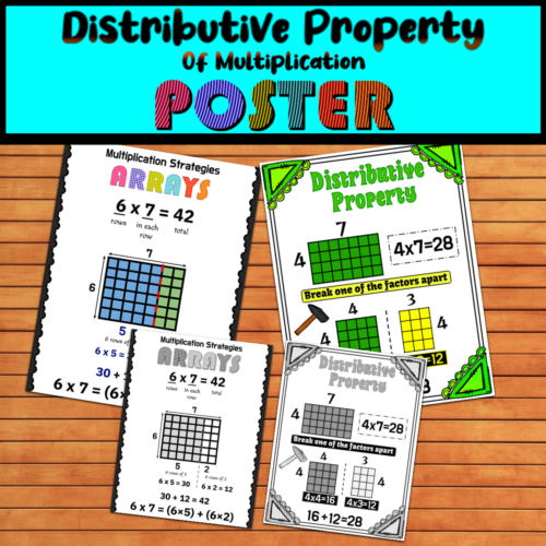 Distributive Property Arrays- Multiplication Arrays Worksheets ...
