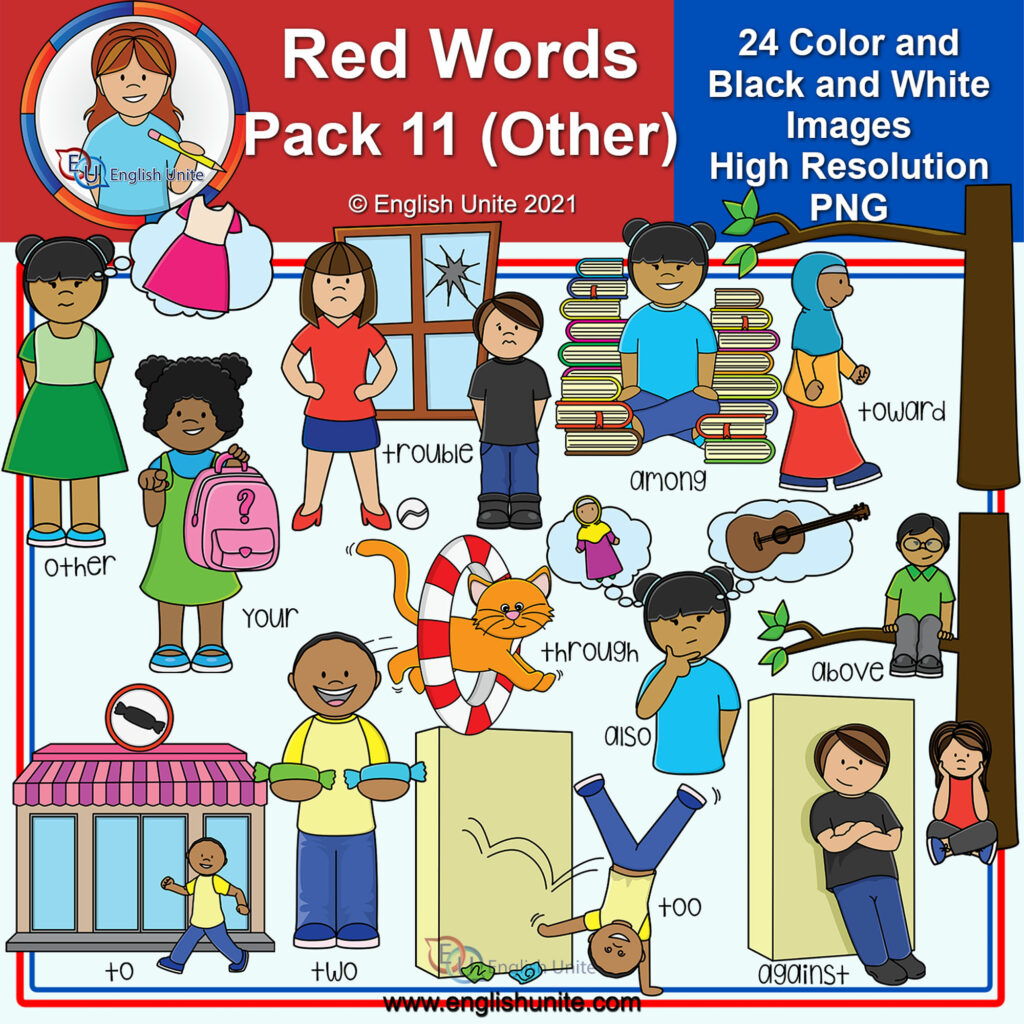 Clip Art - Red Sight Words Pack 11 (Other) | Made By Teachers