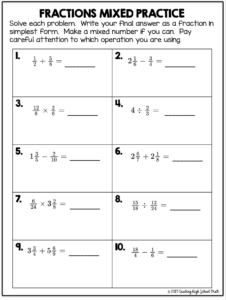 Fractions Practice Workbook | Made By Teachers