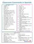 Classroom Commands in Spanish and Other Useful Phrases (Lección ...