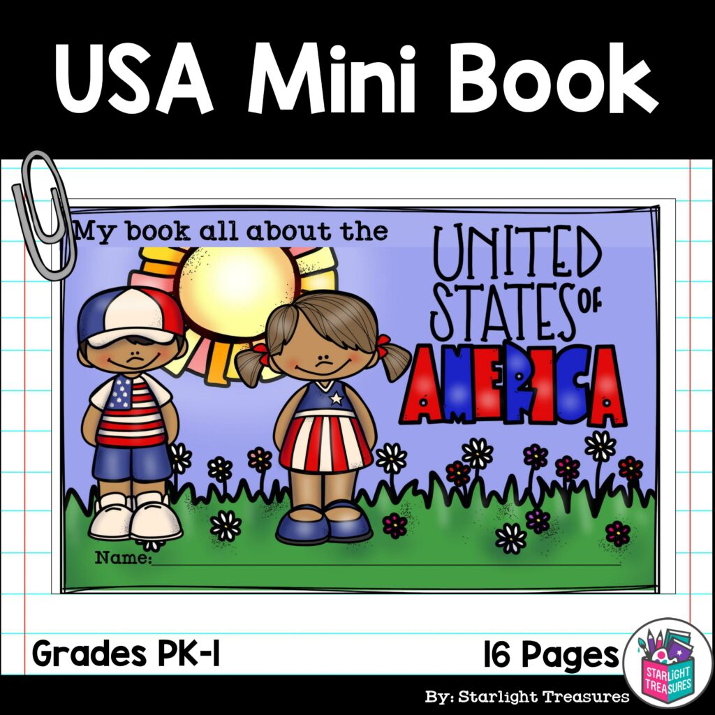 United States of America USA Mini Book for Early Readers - Country ...