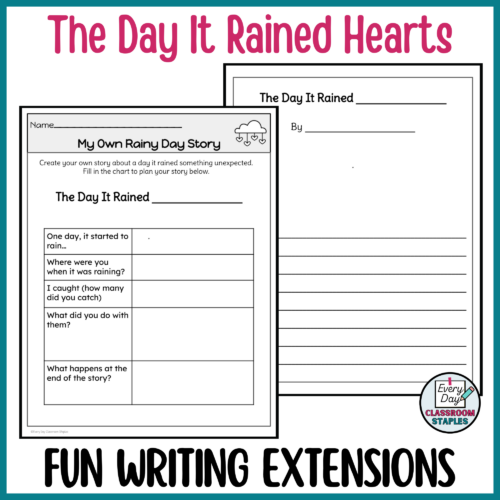 The Day It Rained Hearts Read Aloud Comprehension and Writing ...