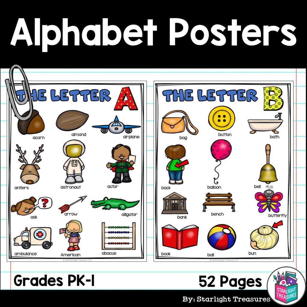 Alphabet Posters for Early Readers, Alphabet Letter of the Week FREEBIE ...