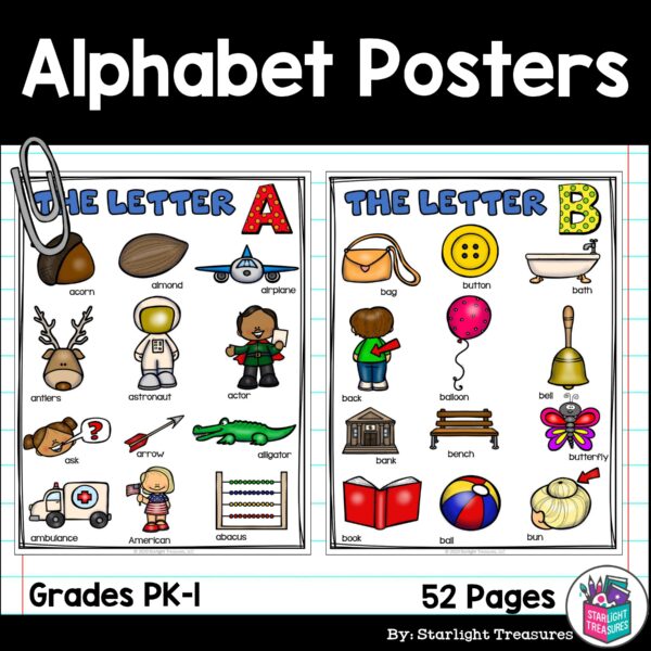 Alphabet Posters for Early Readers, Alphabet Letter of the Week FREEBIE ...
