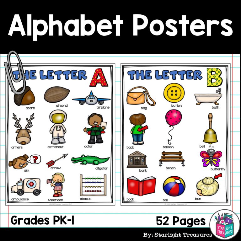 Alphabet Posters for Early Readers, Alphabet Letter of the Week FREEBIE ...