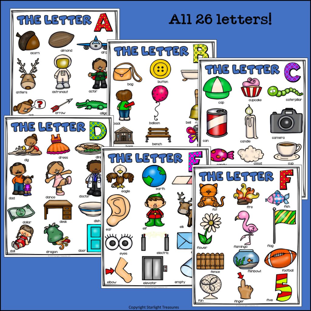 Alphabet Posters for Early Readers, Alphabet Letter of the Week FREEBIE ...