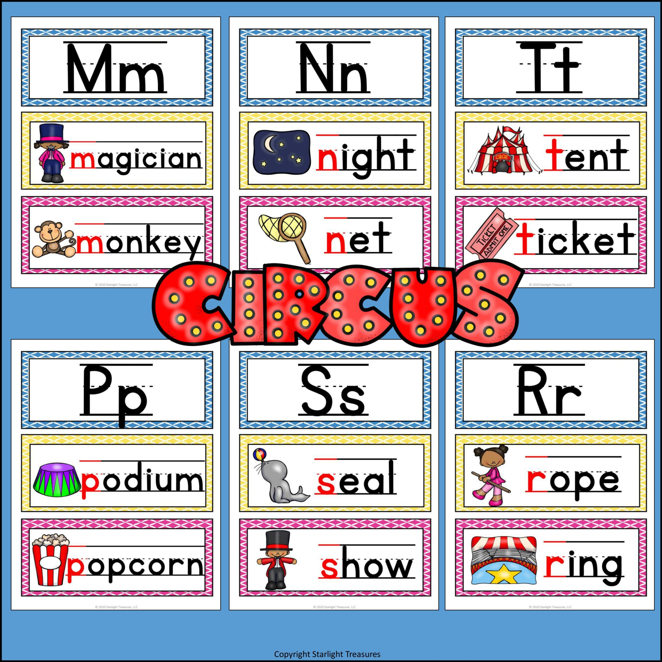Alphabet Word Wall - Circus - A-Z Word Wall - FREEBIE | Made By Teachers