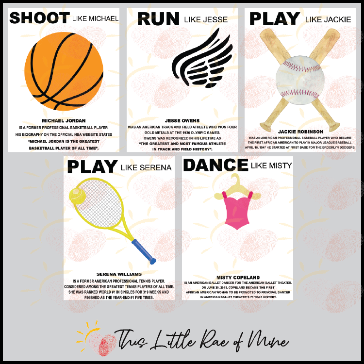 Black History Month - African American Athlete - handprint Art ...