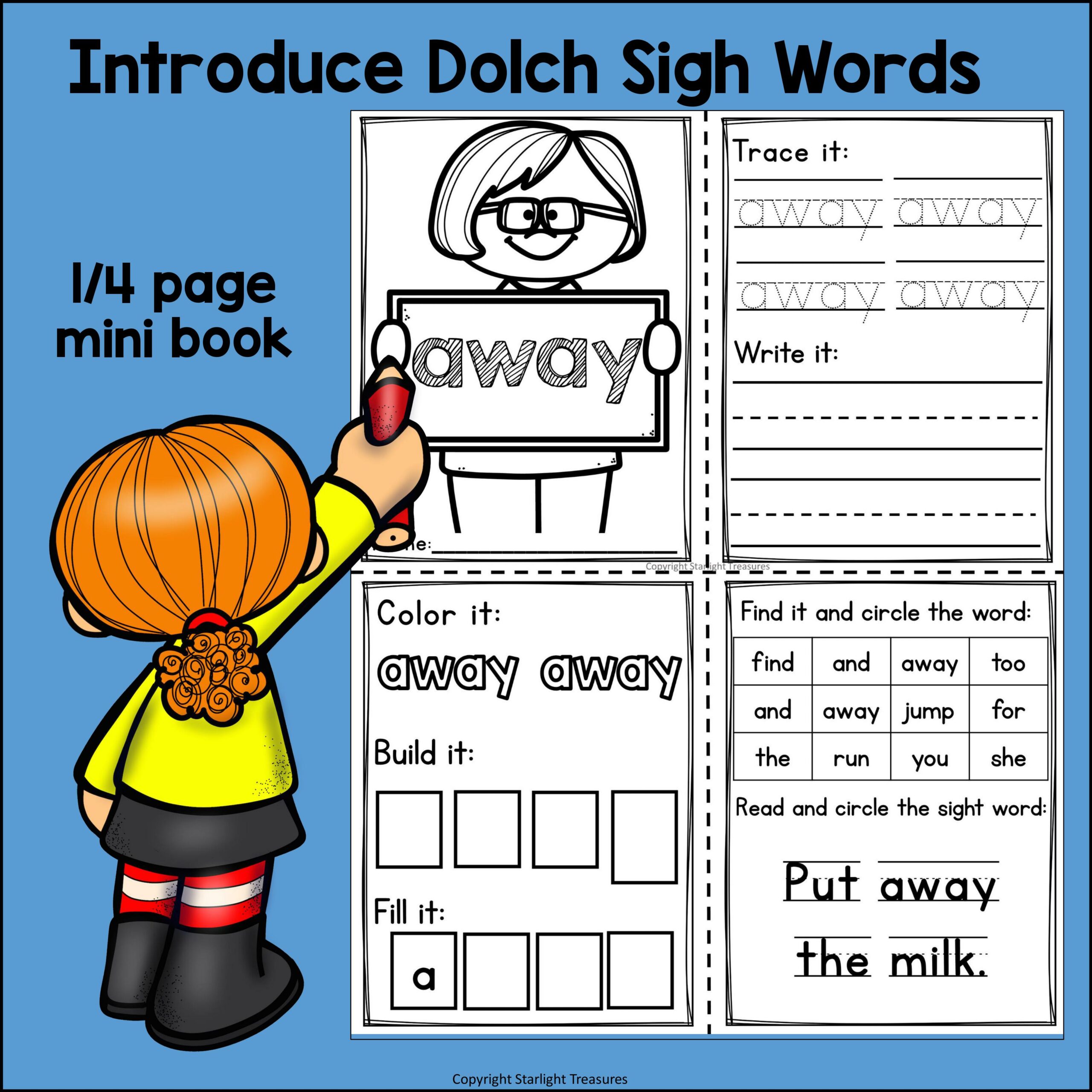 -AWAY Sight Word FREEBIE Mini Book for Early Readers - Dolch Sight ...