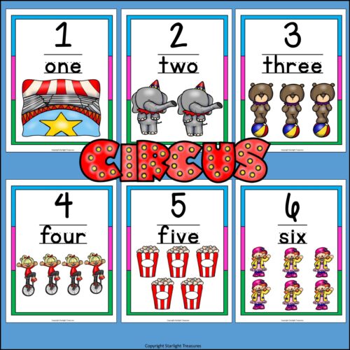 Number Wall - Circus FREEBIE: 0-20 | Made By Teachers
