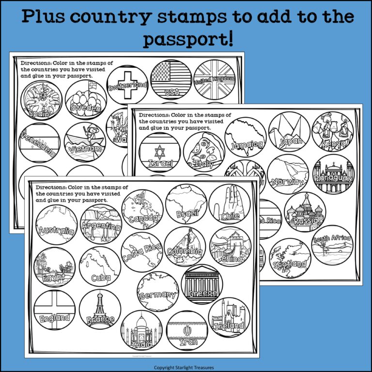 International Passport Mini Book for Early Readers FREEBIE | Made By ...