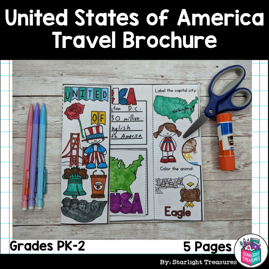 United States of America USA Travel Brochure for Early Readers ...