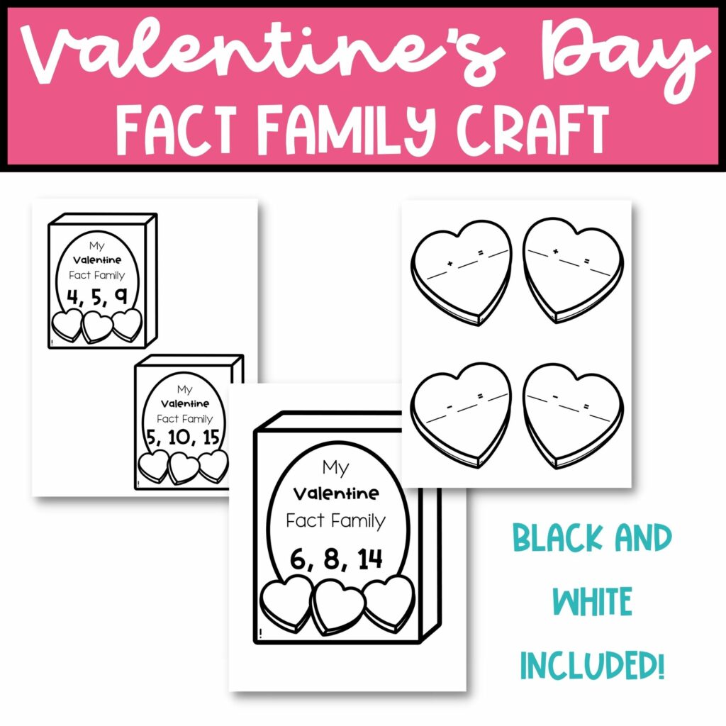 Valentine's Day Math: Fact Family Math Craft Activity | Made By Teachers