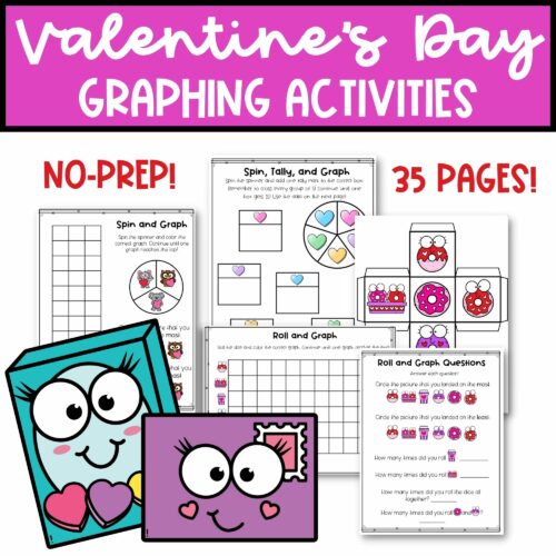 Valentine's Day Math: Graphing Activities and Candy Heart Math Centers ...