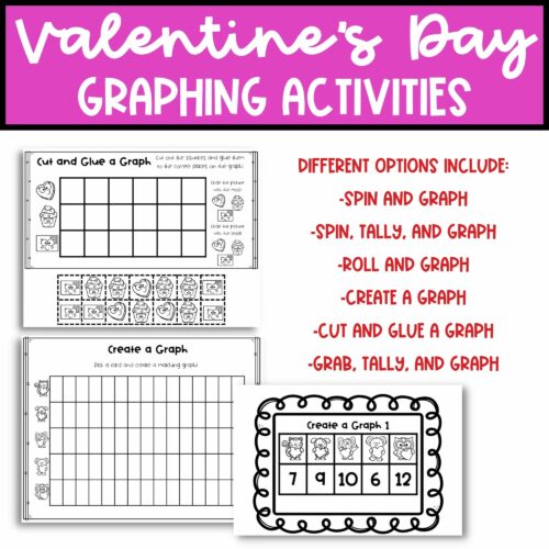 Valentine's Day Math: Graphing Activities and Candy Heart Math Centers ...