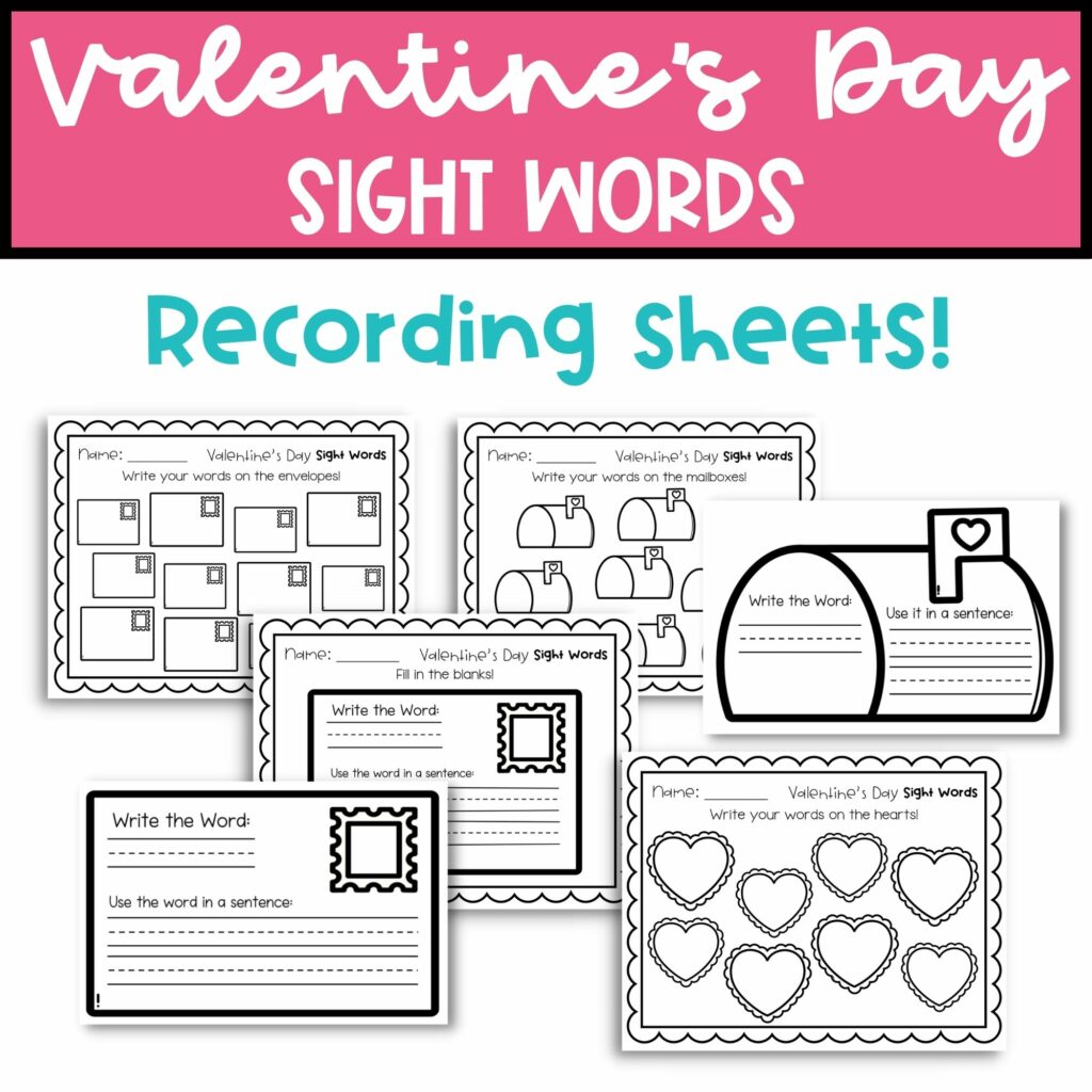 Valentine's Day Centers: Sight Word Activity with EDITABLE cards | Made ...