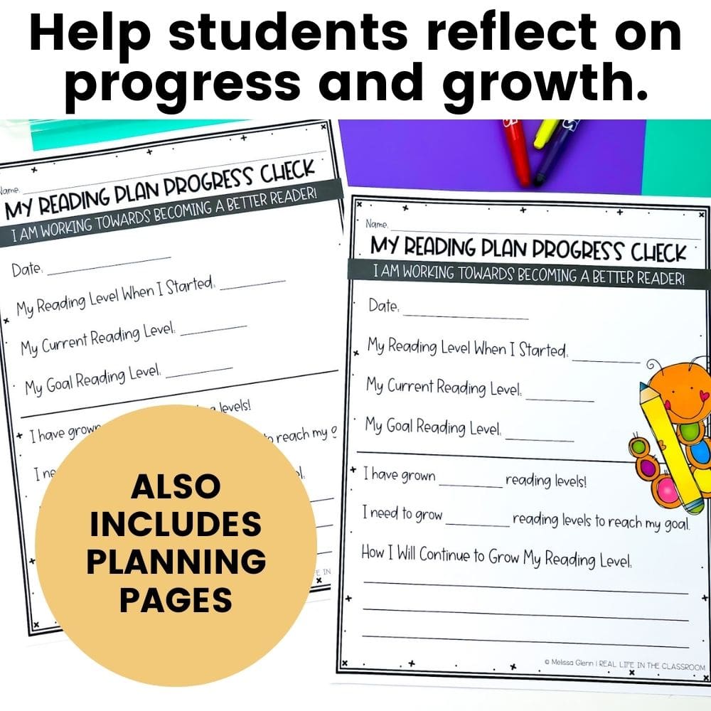 Reading Progress Goals and Planning Pages for Student Led Conferences ...